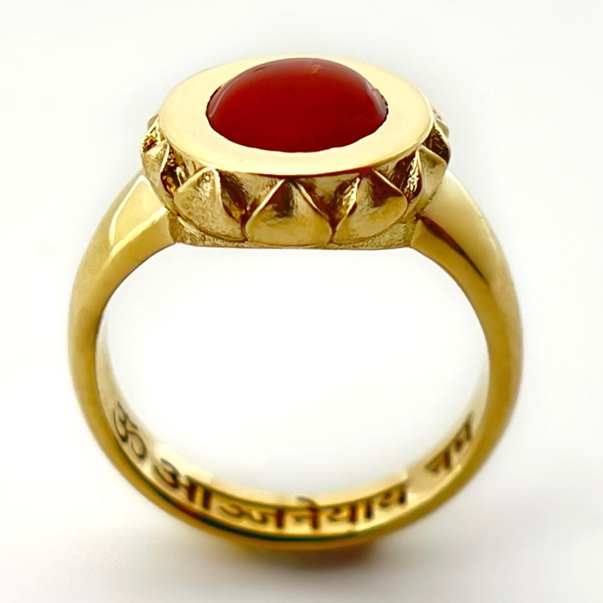 Red Coral Lotus Ring for Mangala (Mars)– Oocha Mani